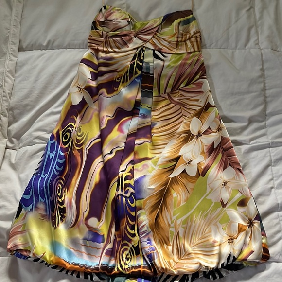 Cache | Dresses | Cache Floral Zebra Print Silkily Dress | Poshmark